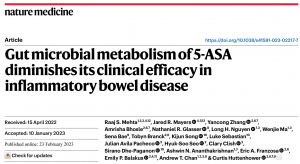 Nature Medicine | 肠道微生物代谢5-ASA降低其在IBD中的临床疗效_肿瘤细胞_氨基酸代谢_非靶向代谢_脂质_多组学代谢流 ...